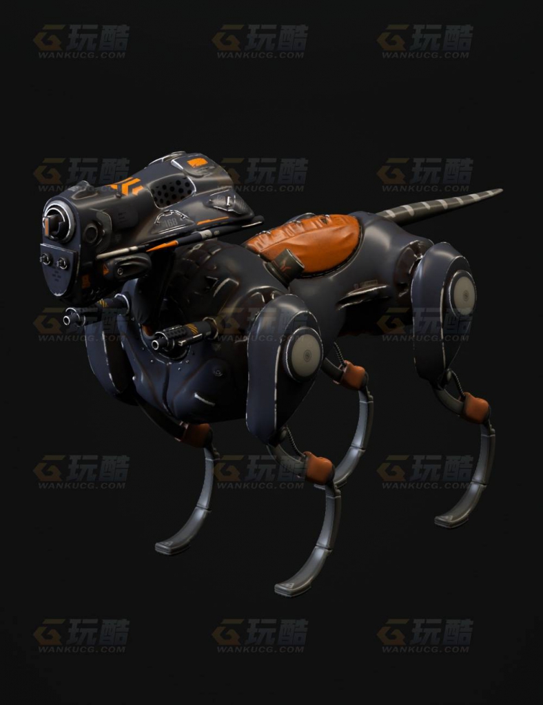 玩酷CG网—机械狗C4D模型 – 玩酷CG