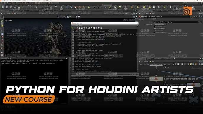 Rebelway Houdini艺术家的Python培训课程 – 玩酷CG
